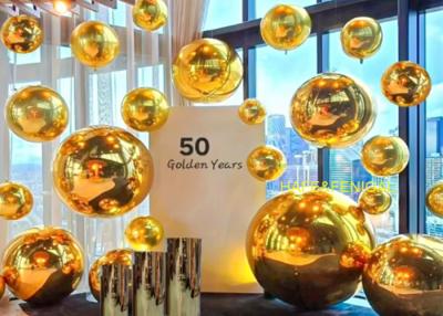 China 1.5m Dupla camada espessa PVC durável Golden Mirror Balões Para festa de aniversário decoração à venda