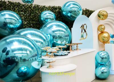 Китай 1 м светло-голубые блестящие ПВХ шары для свадебного фона или дискотеки продается