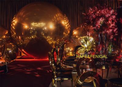 China Durable PVC 2-Layer Golden Mirror Balloons For Event Planners And DIY Decorators for sale