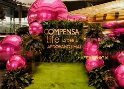 中国 ダイア,1m 充気式 輝くPVCピンク ミラーバルーン 結婚式やパーティー用 販売のため