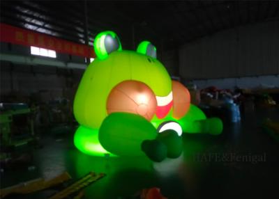 China Customized Outdoor Giant Inflatable Frog Atmosphere Decoration And LED Lights for sale