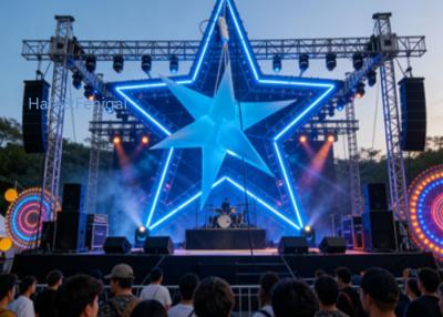 China Custom Inflatable Blue Star Lights Decor for Weddings & Concert for sale