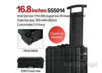 China Plastic Equipment Trolley Case Waterproof Case Sponge Toolbox Shockproof Case for sale