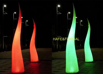 China Flame-Shaped Inflatable LED RGB Balloon Light for Stage & Night Events for sale