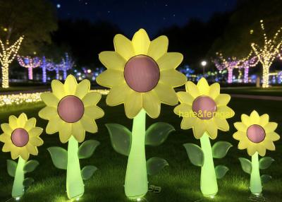 China Custom 2m Inflatable Flower Decoration With Lighting For Festive Or Event Art Displays for sale