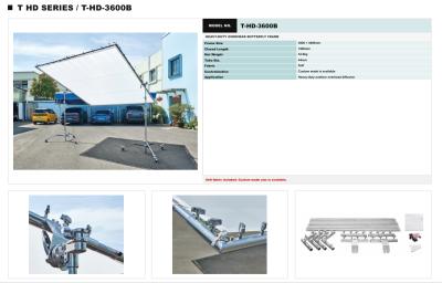 China HAFE T HD Series Overhead Butterfly Frame System with 2400 × 2400mm and 3600 × 3600mm Heavy-Duty Diffusion Frames for sale