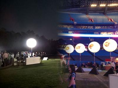 中国 最高の包囲された照明効果の月の気球ライトLED 200W 400W 販売のため