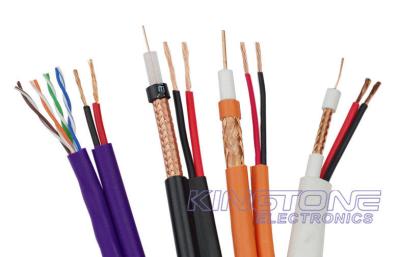 China RG59/U CCTV Coaxial Cable 95% BC Braid with BC Power , Siamese CMR Rated Cable for sale