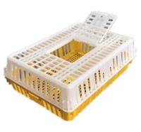 China Live Poultry Carrier Crate Broiler Plastic Cage 7-10 Chicken Capacity for sale