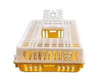 China Live Poultry Carrier Crate Broiler Plastic Cage 7-10 Chicken Capacity for sale