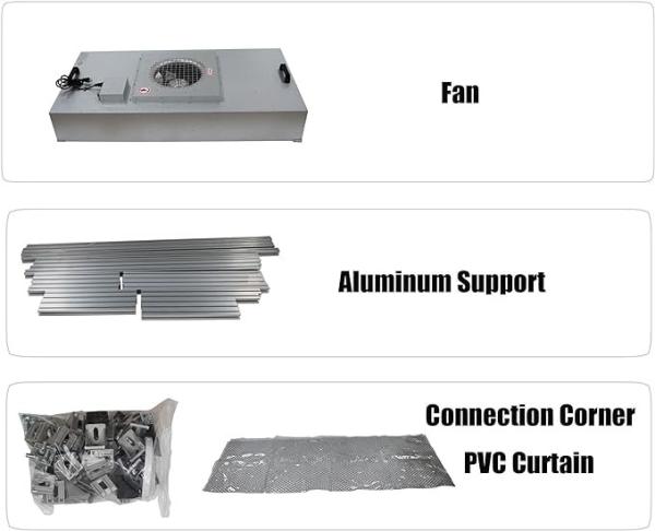 Quality Work Laminar Air Flow Clean Bench Folding Dismountable SUS304 With FFU HEPA Air for sale