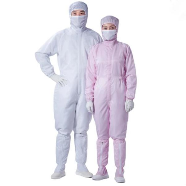 Quality Dust Free Cleanroom Supplies Clothes Class 100 1000 ESD Coverall Protective Suit for sale