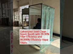 Quarto limpo de aço galvanizado com 99,99% de eficiência de filtragem e 99,999% de eficiência de filtros Hepa