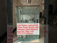 Nível de ruído baixo≤65dB Sala limpa com material de aço inoxidável e unidade de filtro de ventilador 1175*575*320mm