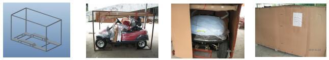 2 Passenger Electric Club Car Golf Buggy Green Color 2900*1200*1700mm 7