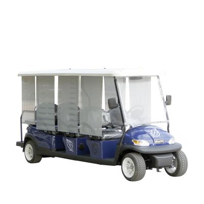 Cina 6 + 2 posti a sedere Batteria elettrica Golf Sightseeing Shuttle Bus Curtise Controller in vendita