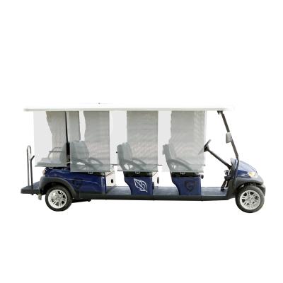 Cina 6 + 2 posti a sedere Batteria elettrica Golf Sightseeing Shuttle Bus Curtise Controller in vendita
