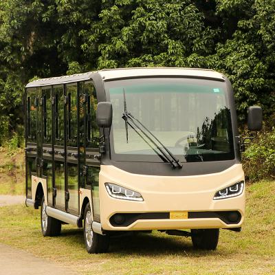 China Fully Enclosed 14 Passenger Electric Sightseeing Shuttle Bus for sale
