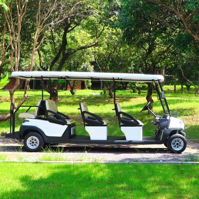 China Sightseeing Electric Golf Buggy  6+2 Seater  With Lithium Battery Strong Power High Climbing Capacity for sale