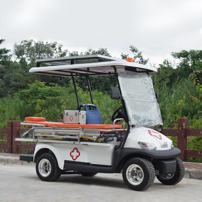 China White 2 Seats Electric Ambulance Car 48V Trojan Battery Golf Cart Ambulance for sale