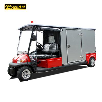 China Environmental Electric Ambulance Car Red Golf Cart Ambulance For Hospital for sale