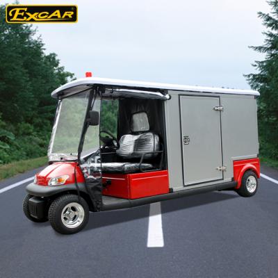 China 2 Seater Electric Ambulance Car 3.7KW 48V Trojan Battery With Cargo Box for sale