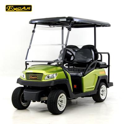 China Green EXCAR Electric Golf Car 3 Or 4 Seater 48V ADC Motor CE Approved for sale