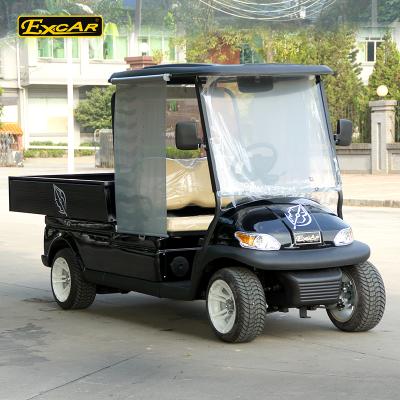 China Black Color Lifted Beverage Food Golf Cart 48V 2 Passenger Hotel Buggy Car for sale