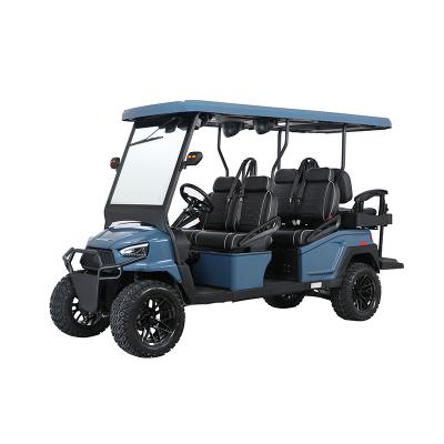 China Safe & Comfortable Lifted Electric Golf Buggy with 4 Seats & 2 Rear 72V 450Ah Lithium Battery for sale