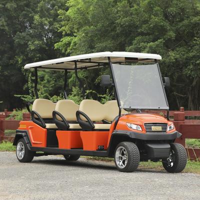 China High Atmosphere Elegant Electric Golf Buggy 6 Seats Large Space carried Safe 48V Lithium Battery for sale