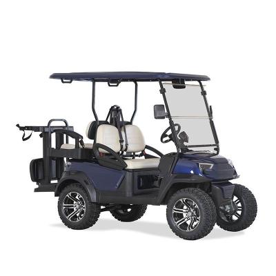 China 2+2 Seats Lifed Hunting Electric Golf Carts New Design Popullar Model with Flip Flap Rear Seat for sale
