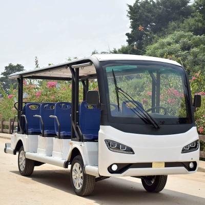 China Green / Black 14 Seater Electric Sightseeing Bus KDS Motor 72V 7.5KM for sale