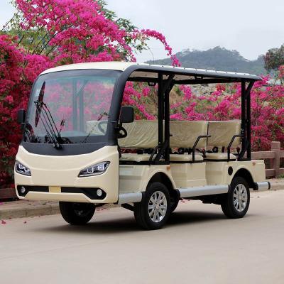 China Durable 72V 7.5KM Electric Sightseeing Car With Storage Basket Climbing Capacity 25% for sale