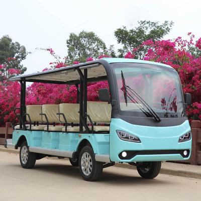 China 7.5KM Motor 72V 14 Seater Electric Sightseeing Bus / Tour Golf Cart for sale
