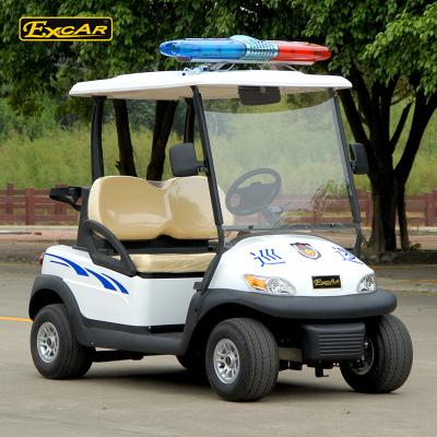 China White Security Golf Carts Prowl Car 2 Seater Battery Powered for sale