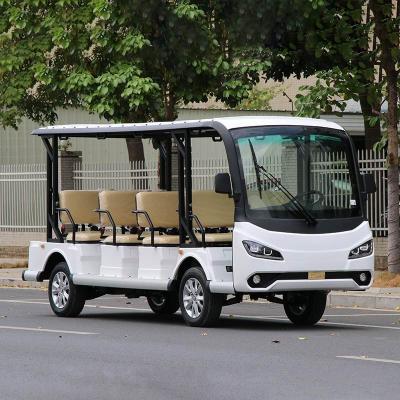 China Silver 11 Seater Electric Sightseeing Bus 7.5KW KDS Motor 1 Year Warranty for sale