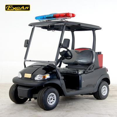 China Black 48v 2 Seater Trojan Battery Electric Golf Car With Extinguisher Fire Truck for sale