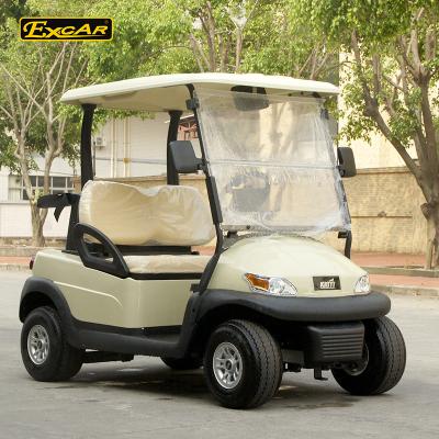 China Beige 2 Passenger Electric Club Car Golf Cars 48v Trojan Battery for sale