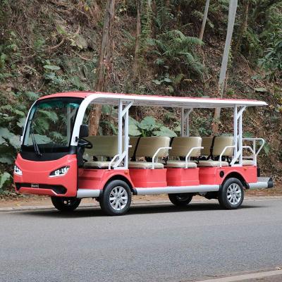 China Macaron Pink  Aluminum Electric Sightseeing Car Tour Bus For Passengers Transportation for sale