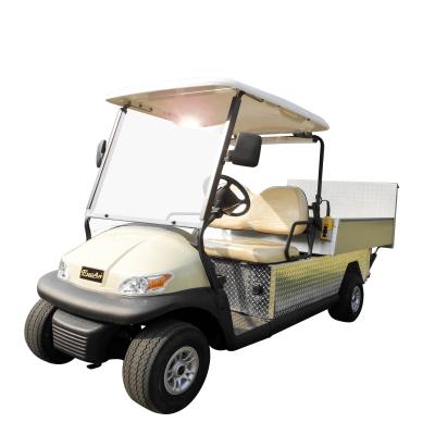 China Beige Two Seater Electric Hotel Buggy Car with Cargo ADC 48V Motor Electric Utility Car for sale