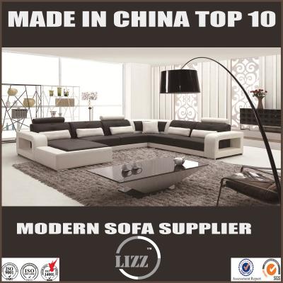 China New Design High Quality Living Room Leather Sofa (LZ-8001B) for sale