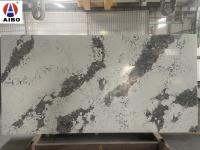 China Marble Look Engineered Quartz Stone Slabs 3200x1800mm for Kitchen Benchtop for sale