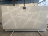 China Calacatta White Quartz Stone Slab Ice Crack Pattern 3200x1600mm NSF SGS Certified for sale