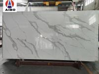 China Calacatta White Engineered Quartz Stone Slab 20mm for Kitchen Countertop for sale