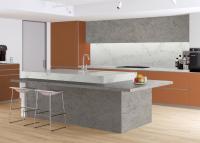 China Cement Grey Quartz Vanity Top 12mm Thickness Custom Sizes Available for Countertops for sale