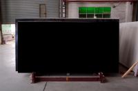China Pure Black Engineered Quartz Stone 10mm Thickness for Kitchen Countertops for sale