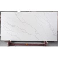 China White Snowflake Calacatta Quartz Stone Solid Surface 6-30mm Thickness for Kitchen Countertop for sale