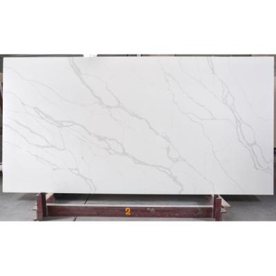 중국 부엌 싱크대를 가진 백색 눈송이 본 Calacatta 석영 돌 판매용