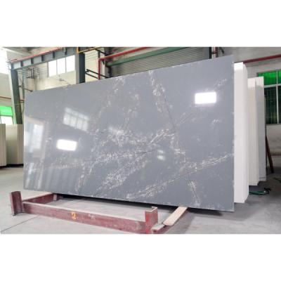 중국 하얀 눈송이 패턴 회색 카크타 석영 돌 3000*1500MM 판매용