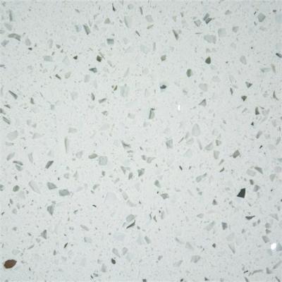 China Resin Fiber 20MM White Dove Glass Quartz With Countertop Table Tops for sale
